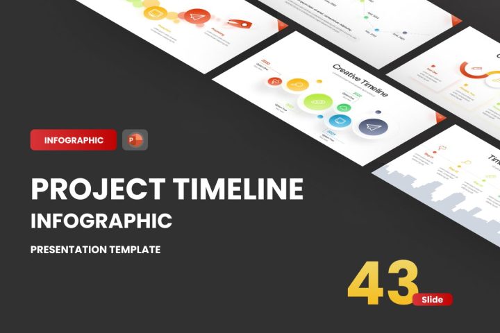 Project Timeline Gradient PowerPoint Template - Free Download